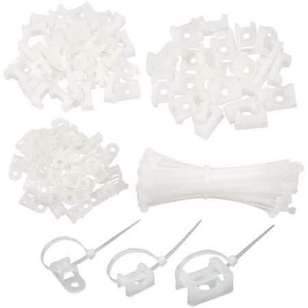 120PCS 3 Values Saddle-type Cable Tie Mount Bases for Cable Wire Tubing ...