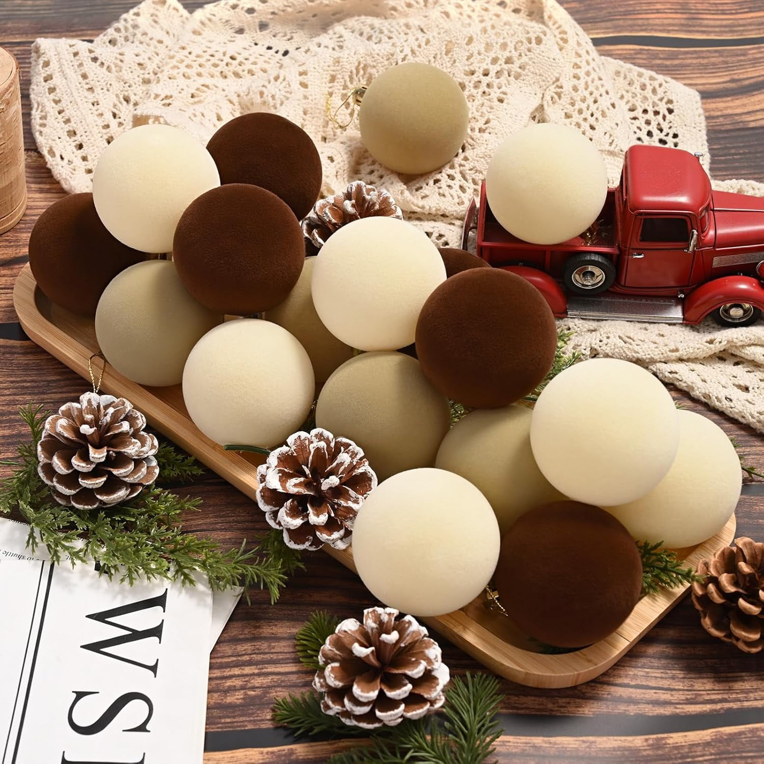 Click here for Lyacmy Velvet Christmas Balls Ornaments Set  25pcs... prices