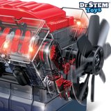 Dr. STEM Toys - V8 Model Engine Kit | 250+ Pieces | Sounds, Lights ...