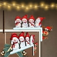 Christmas Door Topper Decoration Wooden Door Frame Decor Funny Snowman ...