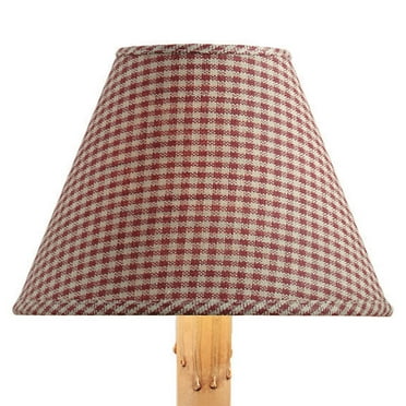 Newbury Gingham Barn Red 12" Bulb Clip Fabric Lamp Shade by Raghu ...