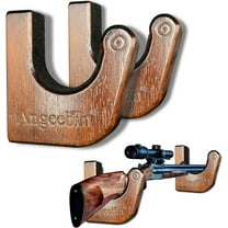 StrongTools Hardwood Gun Rack Solid Wood Wall Mount Rifle and Shotgun ...