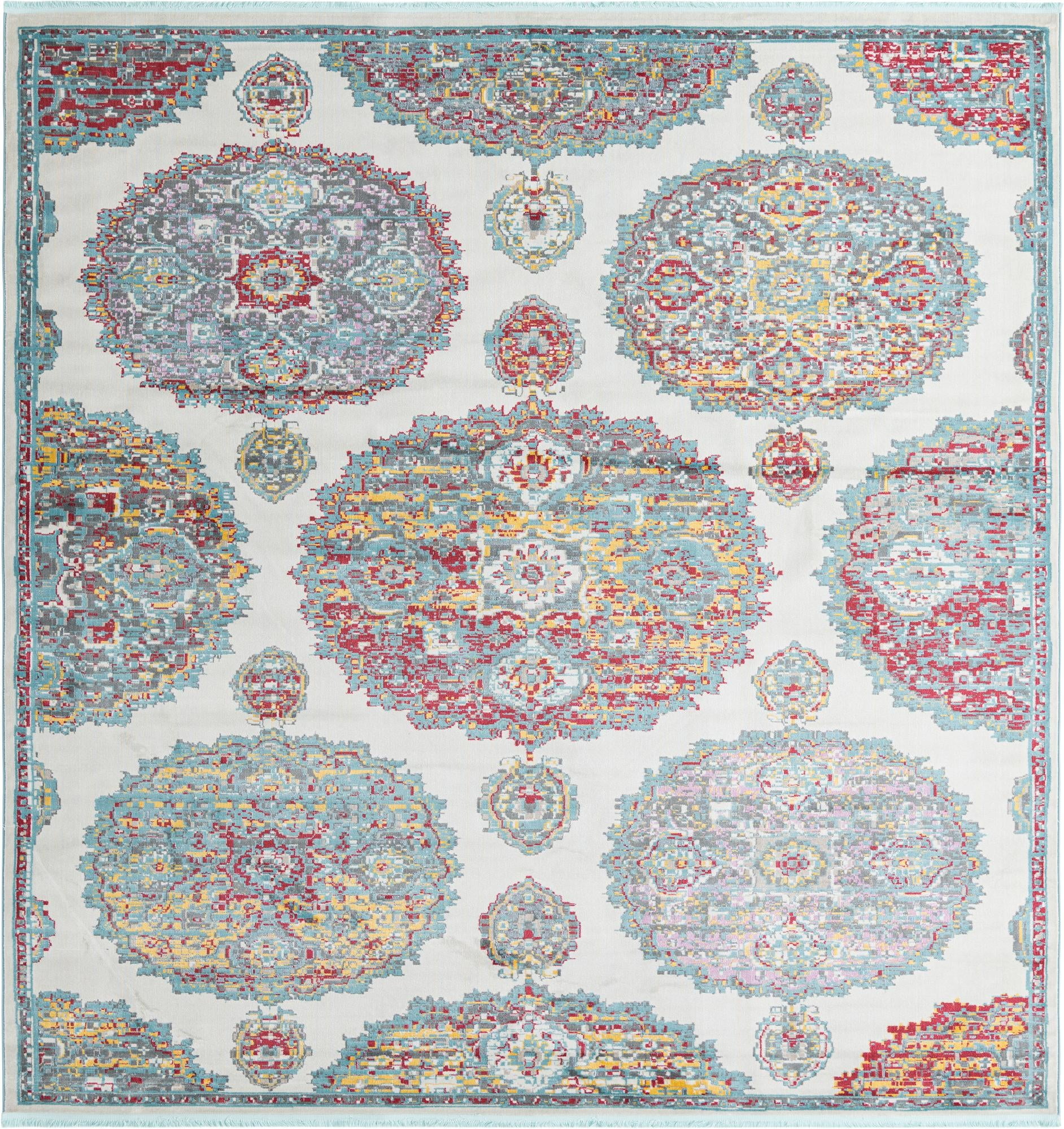 Rugs.com Paragon Collection Rug – 8 Ft Square Cream Medium-Pile Rug ...