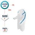 Disposable Isolation Gowns SMS 35 gsm White Unisex Large 25 count pack ...