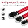 Torque Wrench 1/2 3/8 1/4-inch Drive Click Torque Wrench, 2-210N ...
