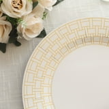 Efavormart 10 Pack White Cardstock Paper Charger Plates With Gold ...