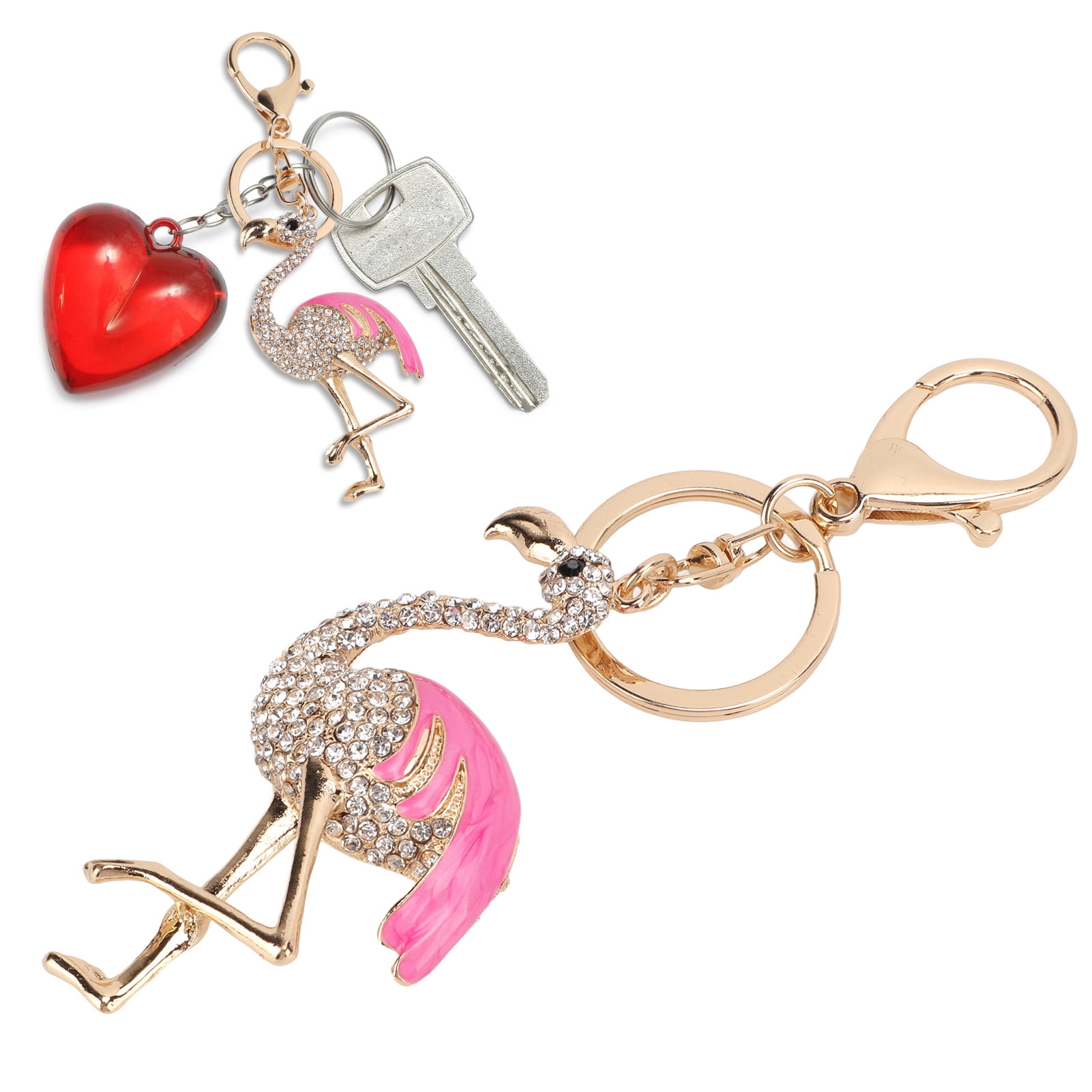 Click here for Ymiko Cute Rhinestone Keychain Flamingo Shape Vivi... prices
