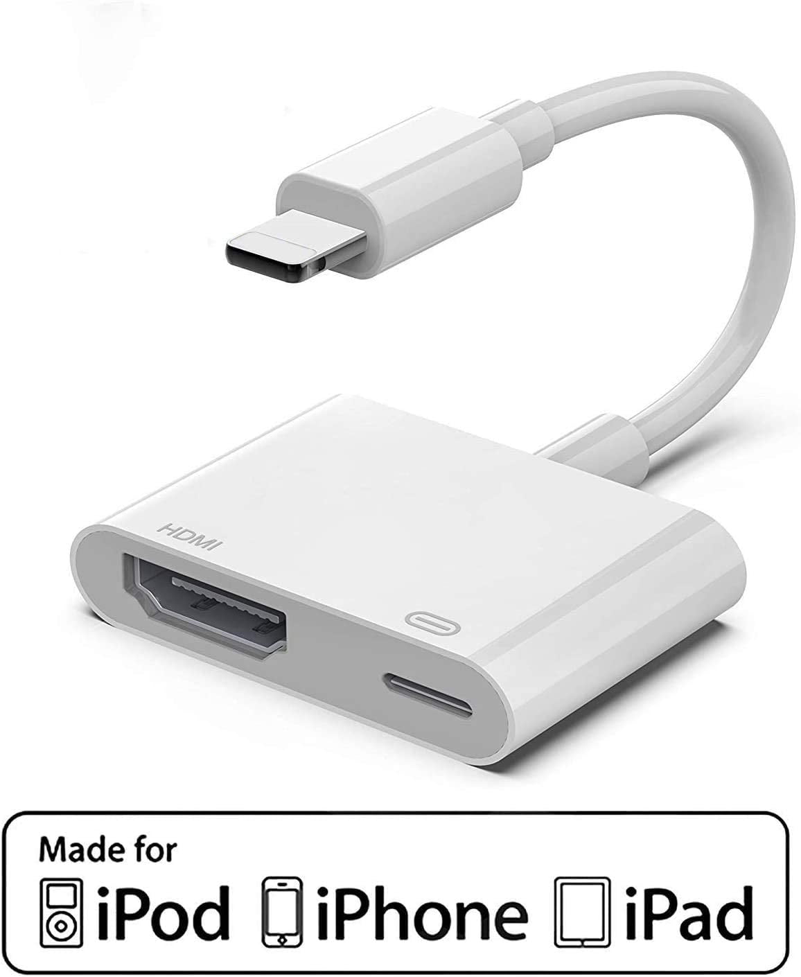 Lighting to HDMI Adapter, HDMI to Phone Cable for Projector, 1080P ...