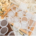 120 PCs Lace Scrapbook Stickers,Waterproof Cutout Transparent Sticker ...