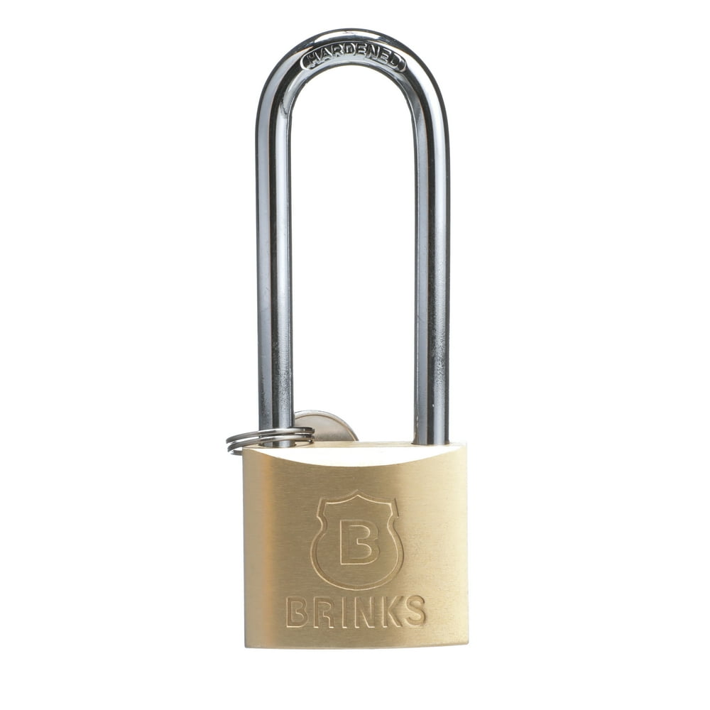 Brinks Solid Brass Padlock, 40mm Body with 2-1/2 inch Long Shackle ...