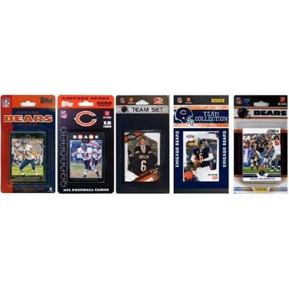 C & I Collectables BEARS512TS NFL Chicago Bears 5 Different Licensed ...