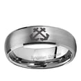 Anchor Design Brushed Gray Dome Tungsten Men Ring 10MM - Walmart.com