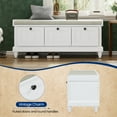 Aukfa Upholstered Storage Bench with 3 Drawers, Flip-Open Storage Box ...