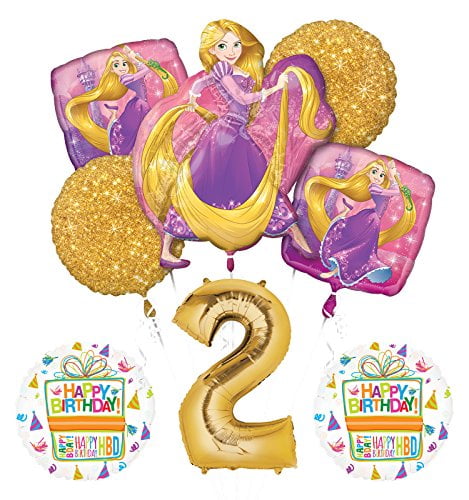NEW! Tangled Rapunzel Disney Princess 2nd BIRTHDAY PARTY Balloon ...
