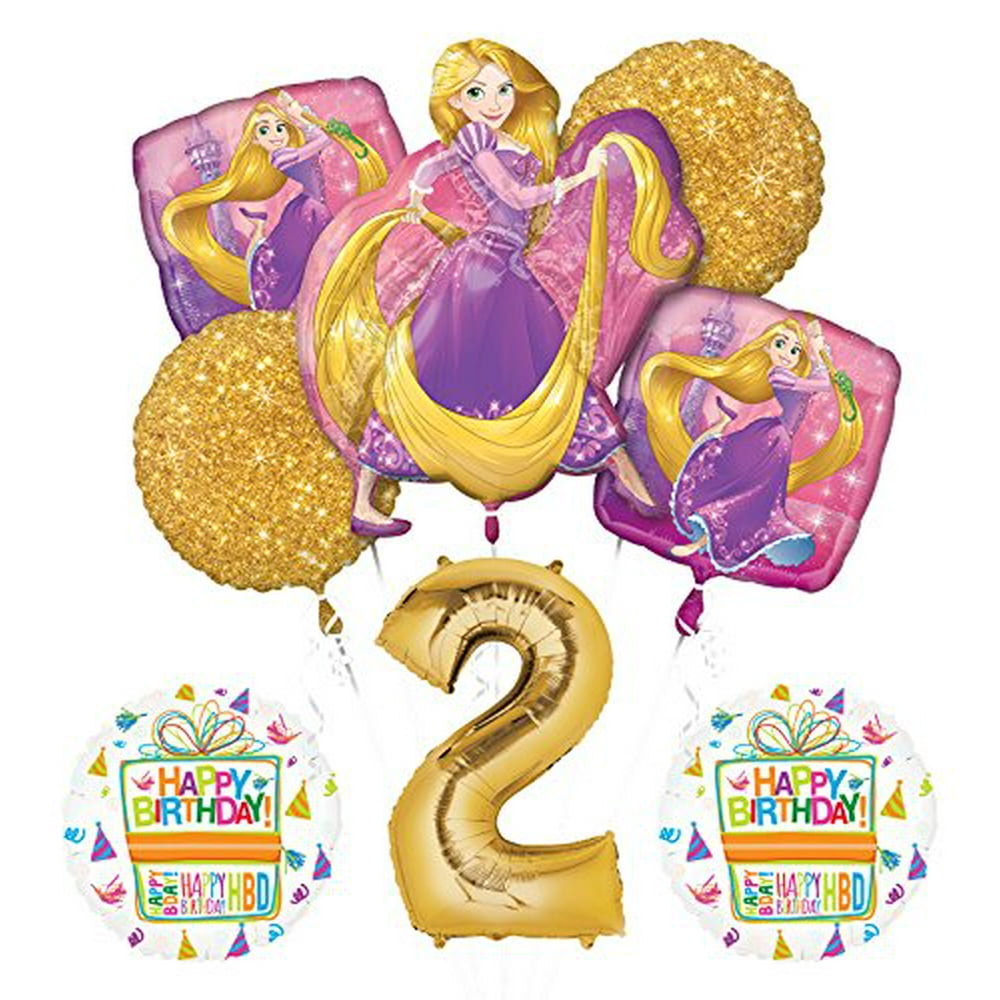 NEW! Tangled Rapunzel Disney Princess 2nd BIRTHDAY PARTY Balloon ...