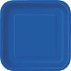 Unique Industries Square Paper Plates, 7 in, Royal Blue, Disposable ...
