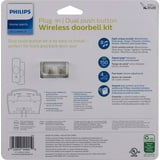 Philips Plug-in 8-Melody Doorbell Kit, 7.3in, White, 2-Push Buttons ...
