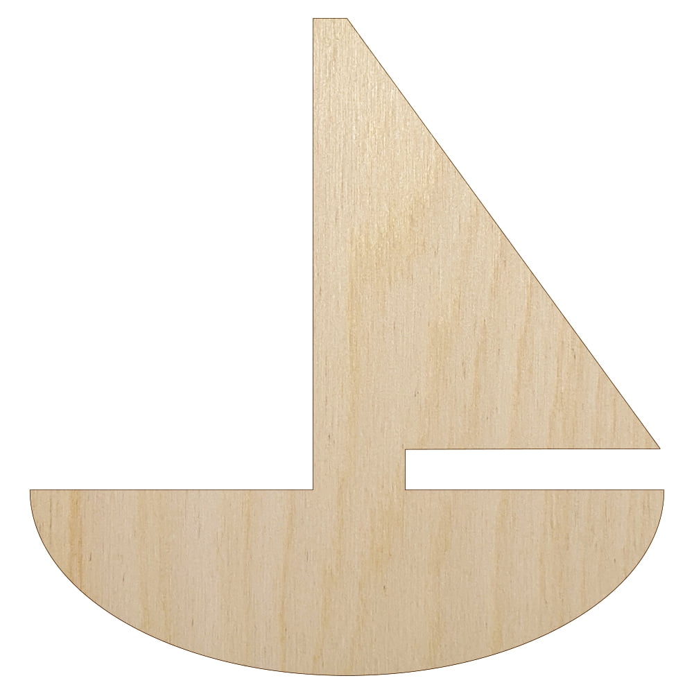 Sail Boat Solid Wood Shape Unfinished Piece Cutout Craft DIY Projects ...