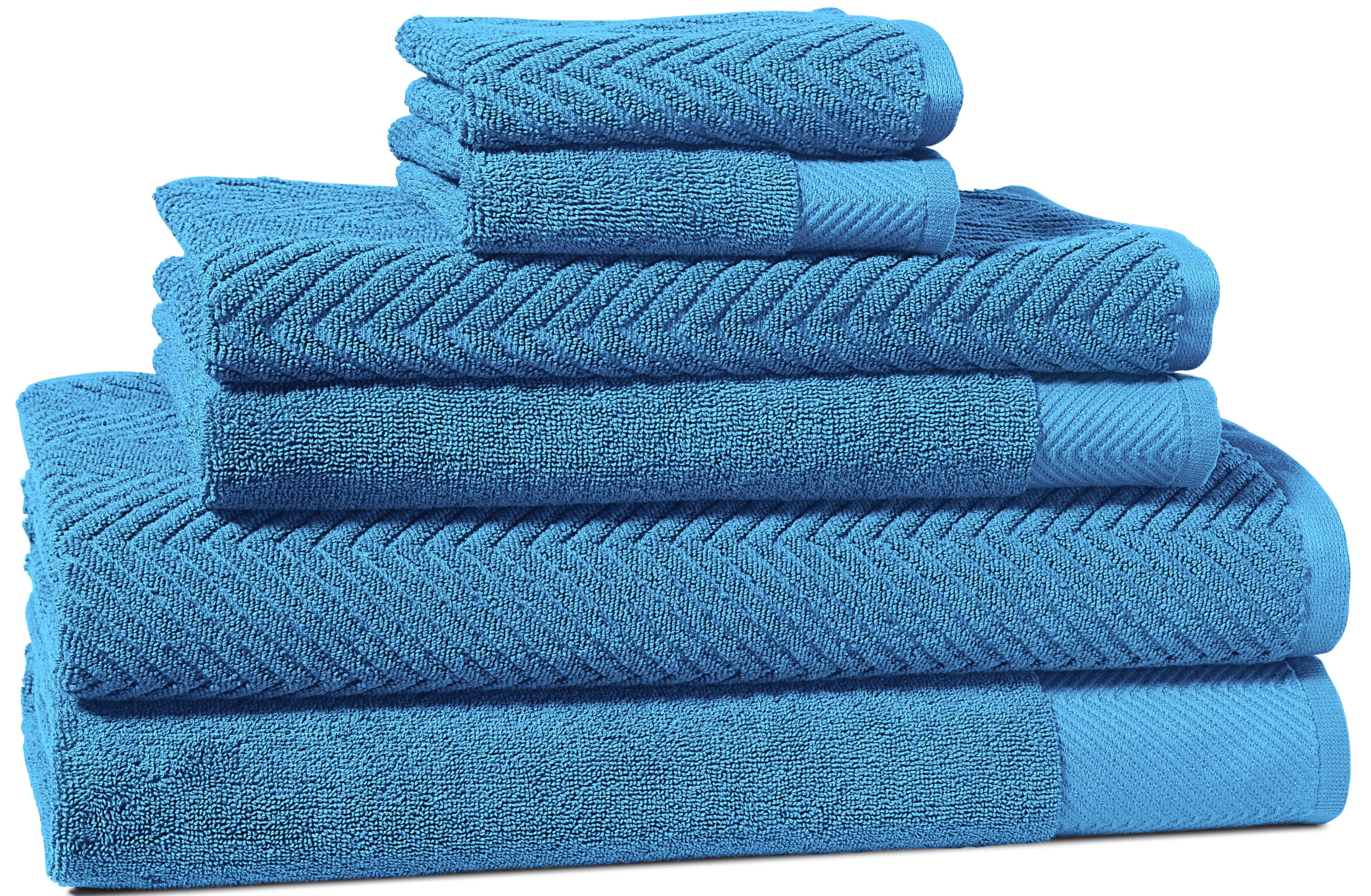 Addy Home Premium Chevron 6 Piece Bath Towel Set 2 Bath 2 Hand And 2