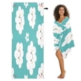 BZSMCE Soft Tile Cloud Color Tile Pattern For Beach Towel with Wind ...