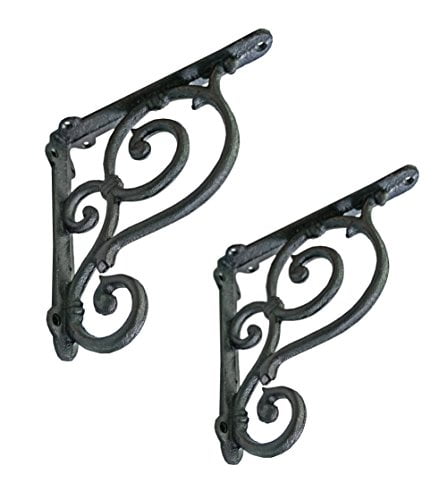 NACH Decorative Scroll Shelf Bracket, Wall Mount Brackets (Pack of 2 ...