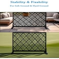 72x47 Metal Privacy Screen 3 Panels, Freestanding Outdoor Fence with ...
