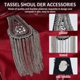 2Pcs Iron Glass Epaulettes Costume Accessories Tassel Platinum ...