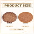 2Pcs 2 Styles Natural Coconut Fiber Coasters Cup Map Flat Round ...