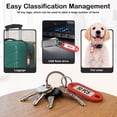 50 Pack Tough Plastic Key Tag with Split Ring and Clear Label Window ...