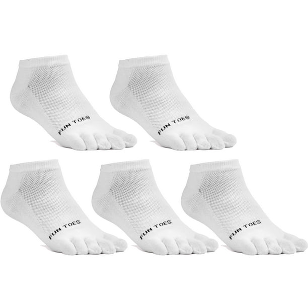 FUN TOES Women Toe Socks Barefoot Running Socks Size 9-11 Value Pack of ...