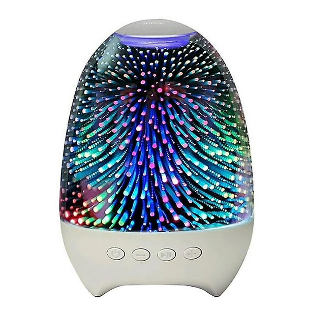 Bocina pequeña con Bluetooth de 1200 mAh, luz LED de colores ...