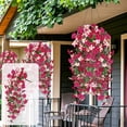 Artificial Morning Glory Wall Hanging, Faux Climbing Flowers with Green ...