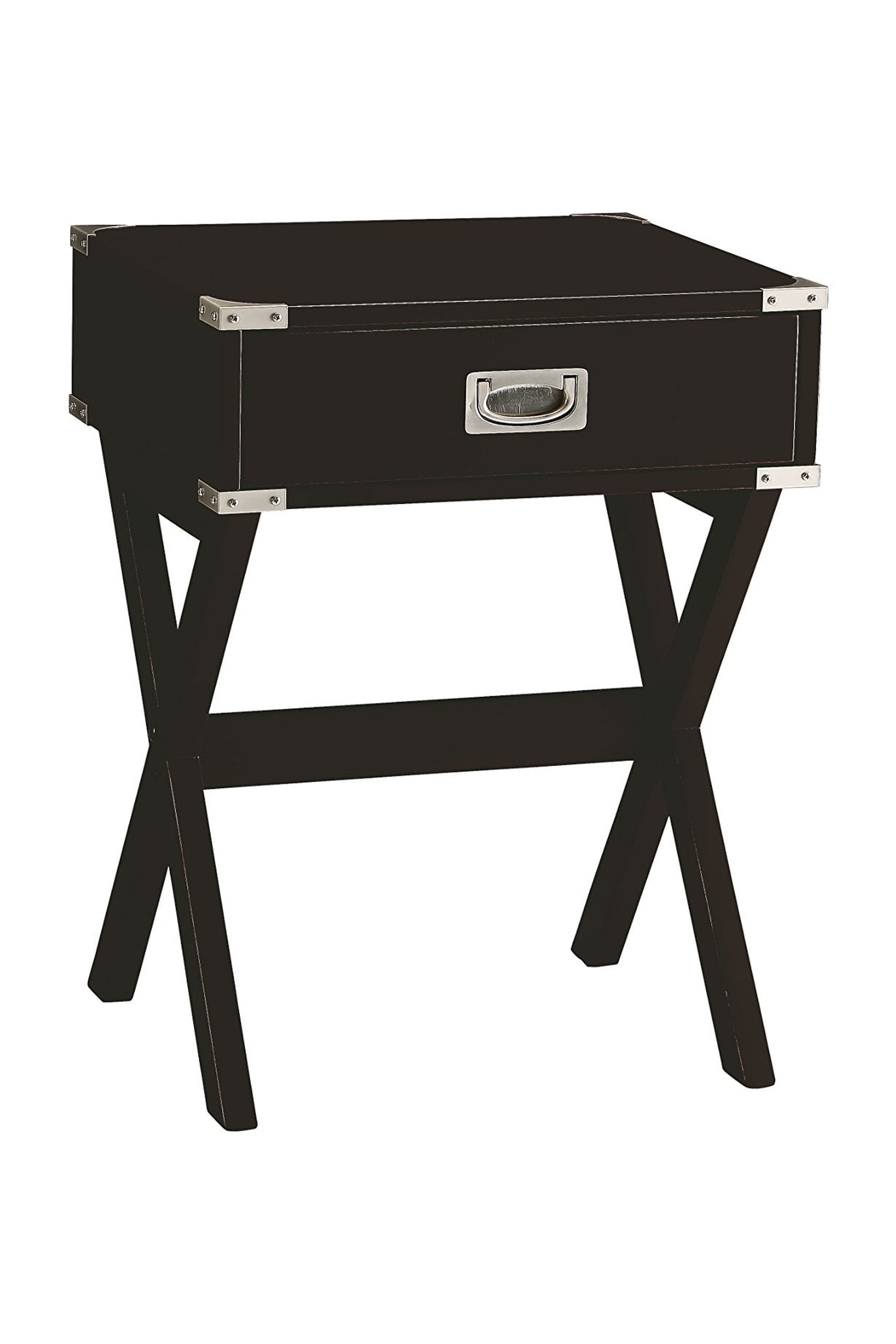 Mesa auxiliar cuadrada de madera con 1 cajón de Table Acme Babs, color ...