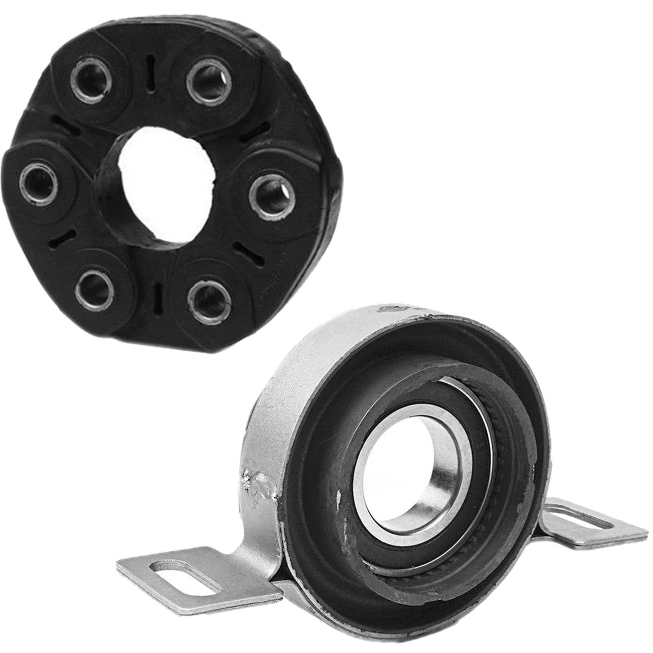 Bapmic 26111229360 Driveshaft Flex Joint + Center Support for BMW 325Xi ...