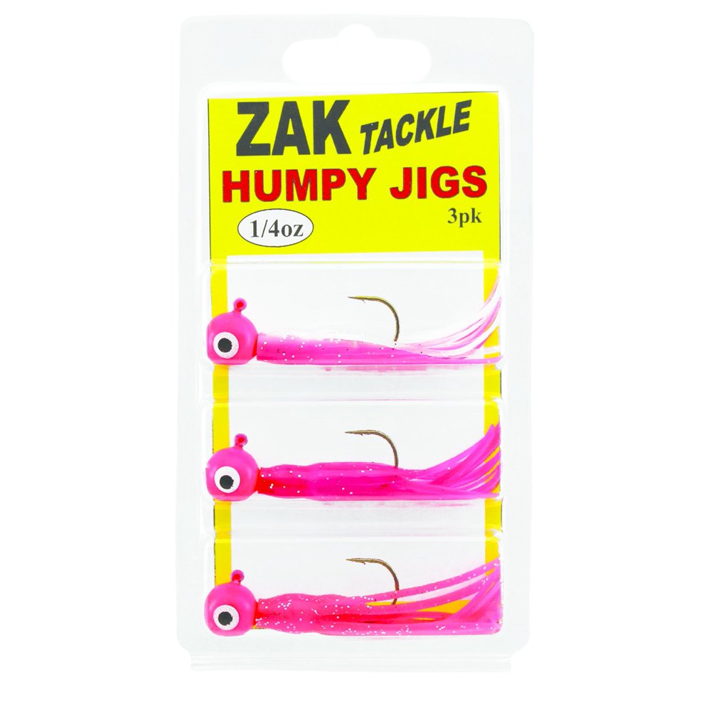 Zak Tackle Humpy Jigs 1/4Oz 3Pk 3 Colors Fishing Products - Walmart.com - Walmart.com