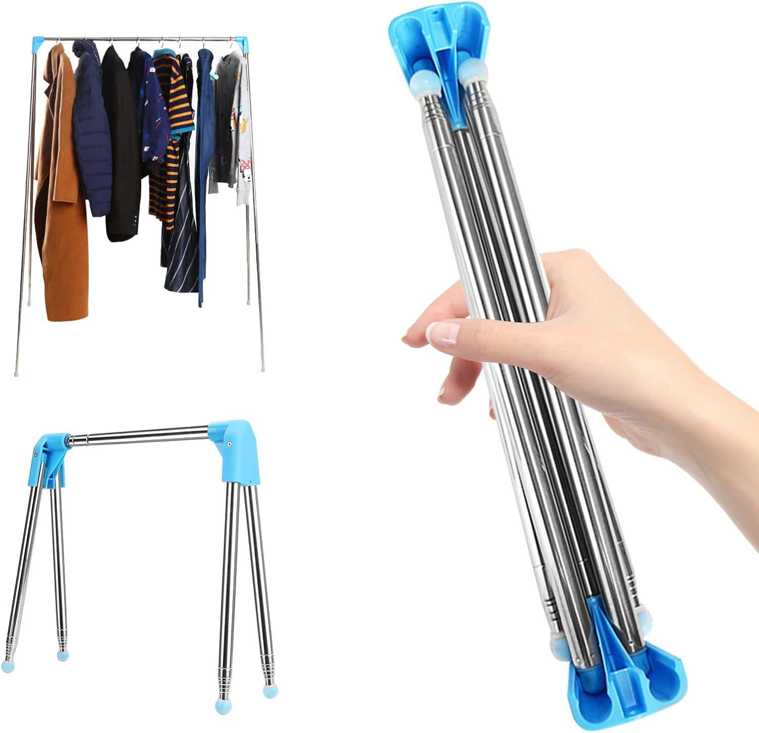 Tendedero de ropa portátil plegable y retráctil para viajes, camping ...