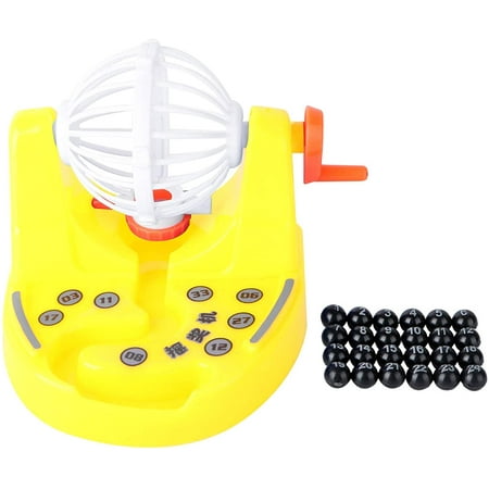Mini Bingo Game Set with 24 Bingo Balls Hand Crank Lottery Numbers Ball ...