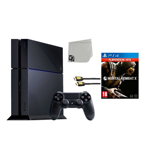 Sony PlayStation 4 500GB Gaming Console Black with Mortal Kombat X BOLT ...