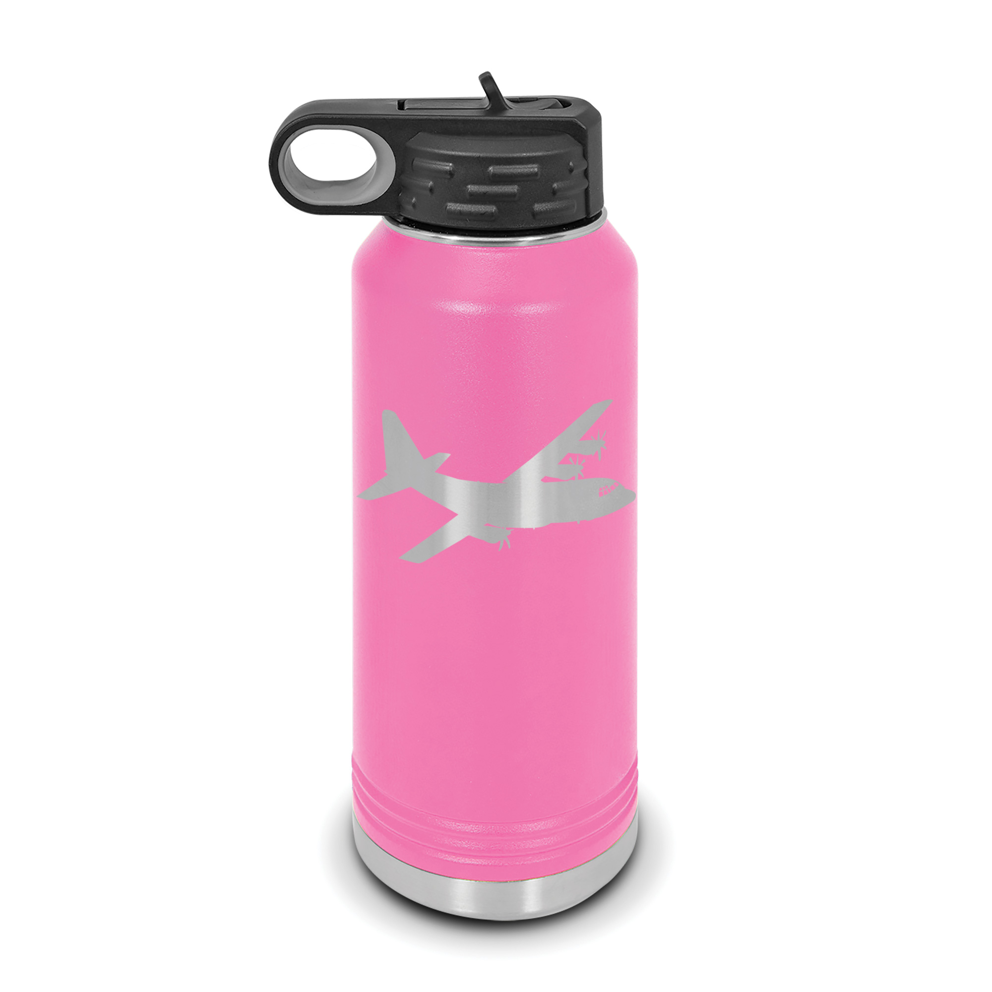 C-130 Hercules Water Bottle 32 oz - Laser Engraved w/ Flip Top ...