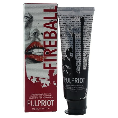 Semi-Permanent Color Fireball - Red by Pulp Riot for Unisex - 4 oz Hair ...