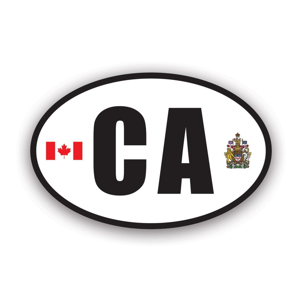 Canada Oval Sticker Decal - Self Adhesive Vinyl - Weatherproof - Made ...