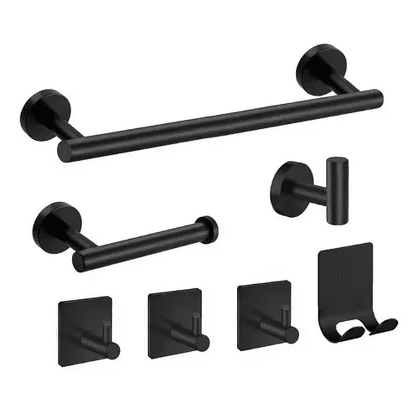 Sets de Accesorios Para Baño Malubero 7 Piezas negro | Walmart en línea