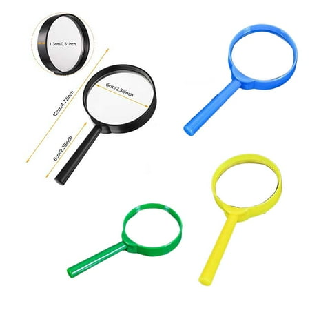 8 Pieces Kids Magnifying Glass Portable 5X Handheld Crafts Making ...