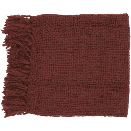 51" x 71" Belle Vie Burgundy Wool Throw Blanket - Walmart.com