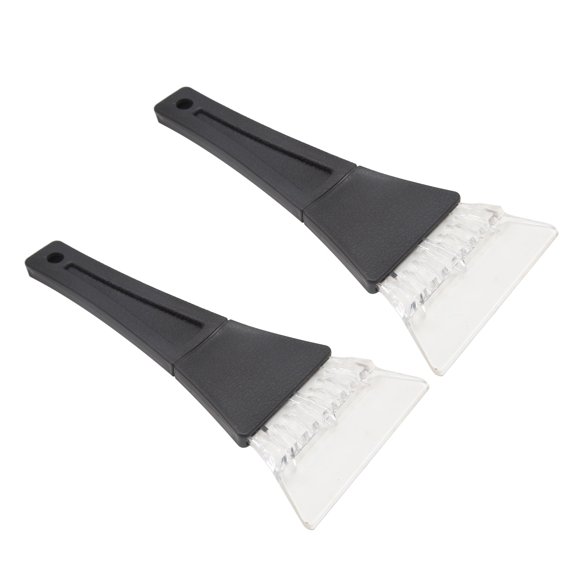 2pcs Black Plastic Handle Clear Blade Car Window Glass Ice Scraper Snow ...