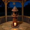 Candle Holder Metal Art Vintage Iron Candle Lantern Hanging Tabletop ...