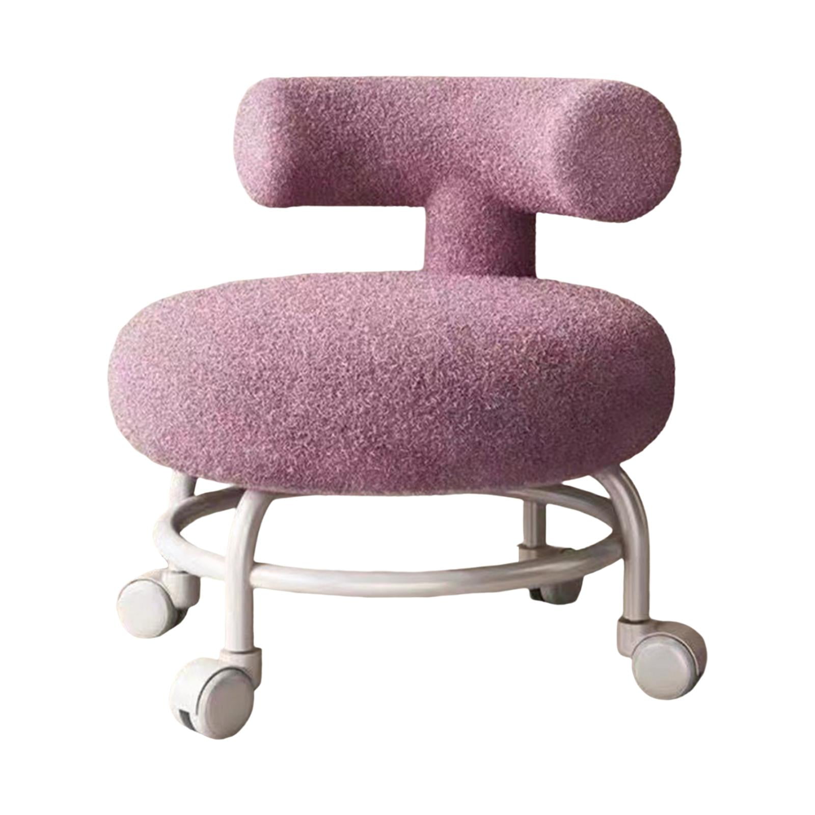 Rolling Stool with Backrest Low Rolling Seat Stepstool Shoe Stool Heavy ...