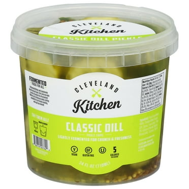 Grillo's Fresh Dill Pickle Chips, 16 fl oz Tub - Perfect Snack Pickles ...
