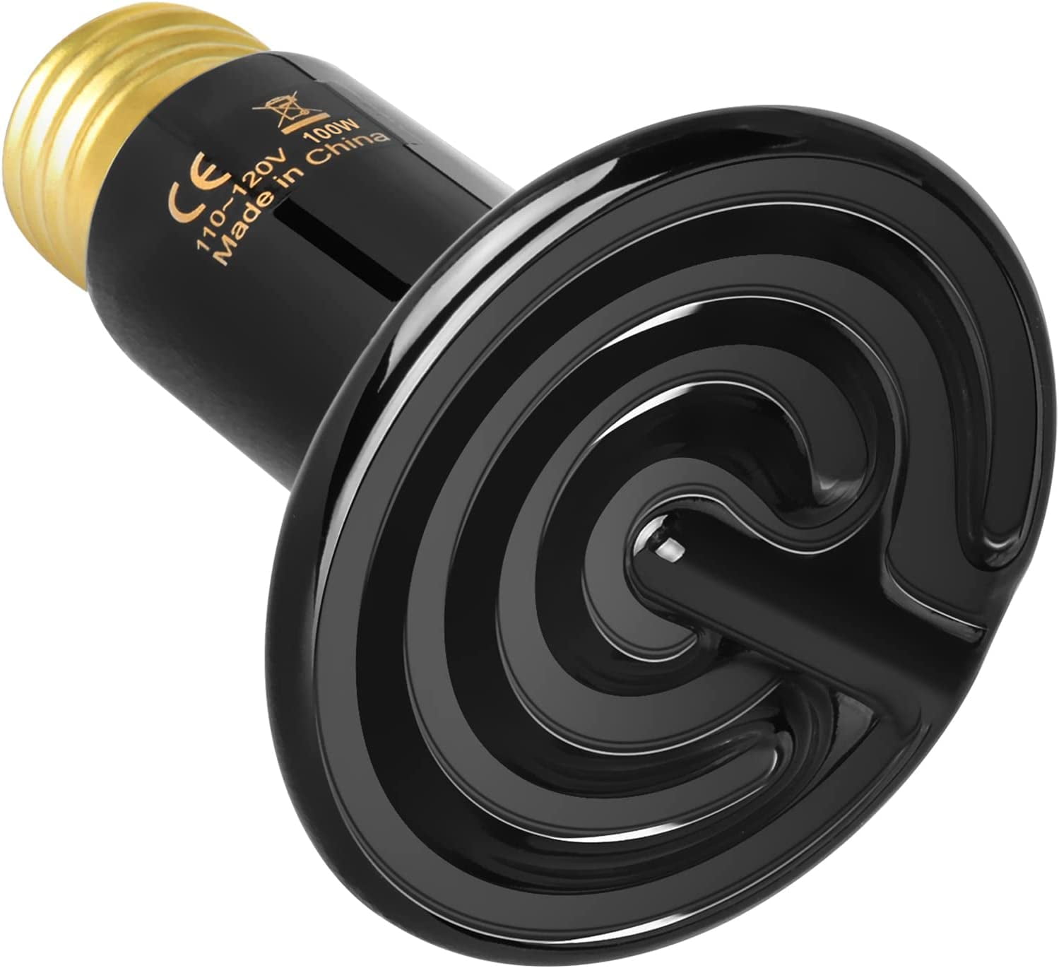 Simple Deluxe 100W Reptile Heat Lamp Bulb No Light Ceramic Heat Emitter ...