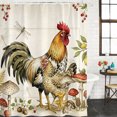 72x78 Inch Shower Curtain Rooster Bathroom Decor, Waterproof Fabric ...